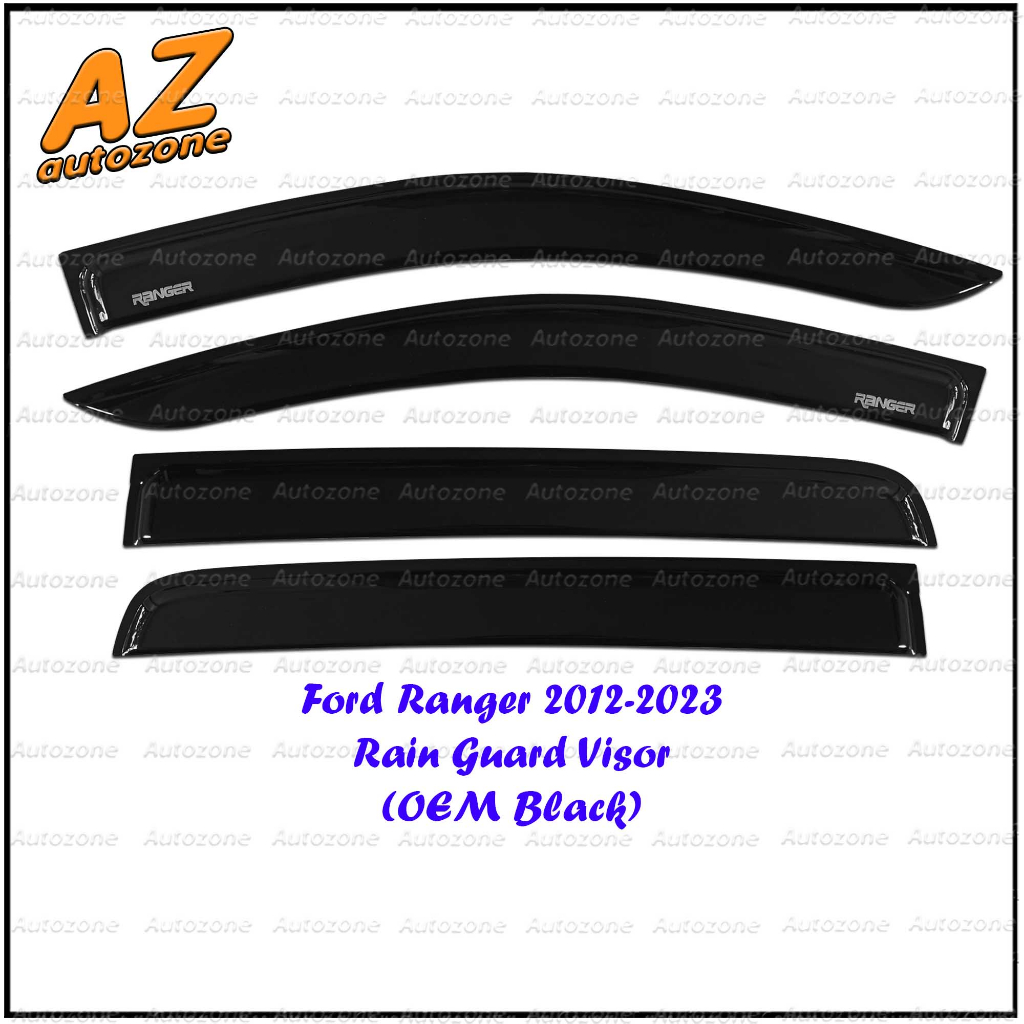 Ford Ranger 2012-2023 OEM Black Type Rain Guard Window Door Visor ...