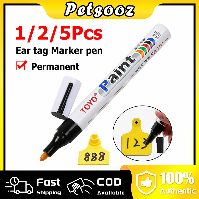 Ear tag marker pen Permanent black paint marker pen for pig Farm animal ...