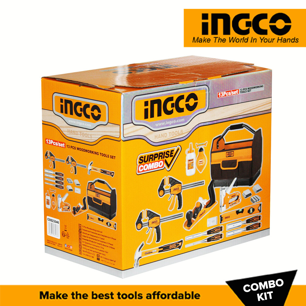 Ingco Combo Kit Woodworking Tools Set 13Pcs COS23046 HT2 | Shopee ...