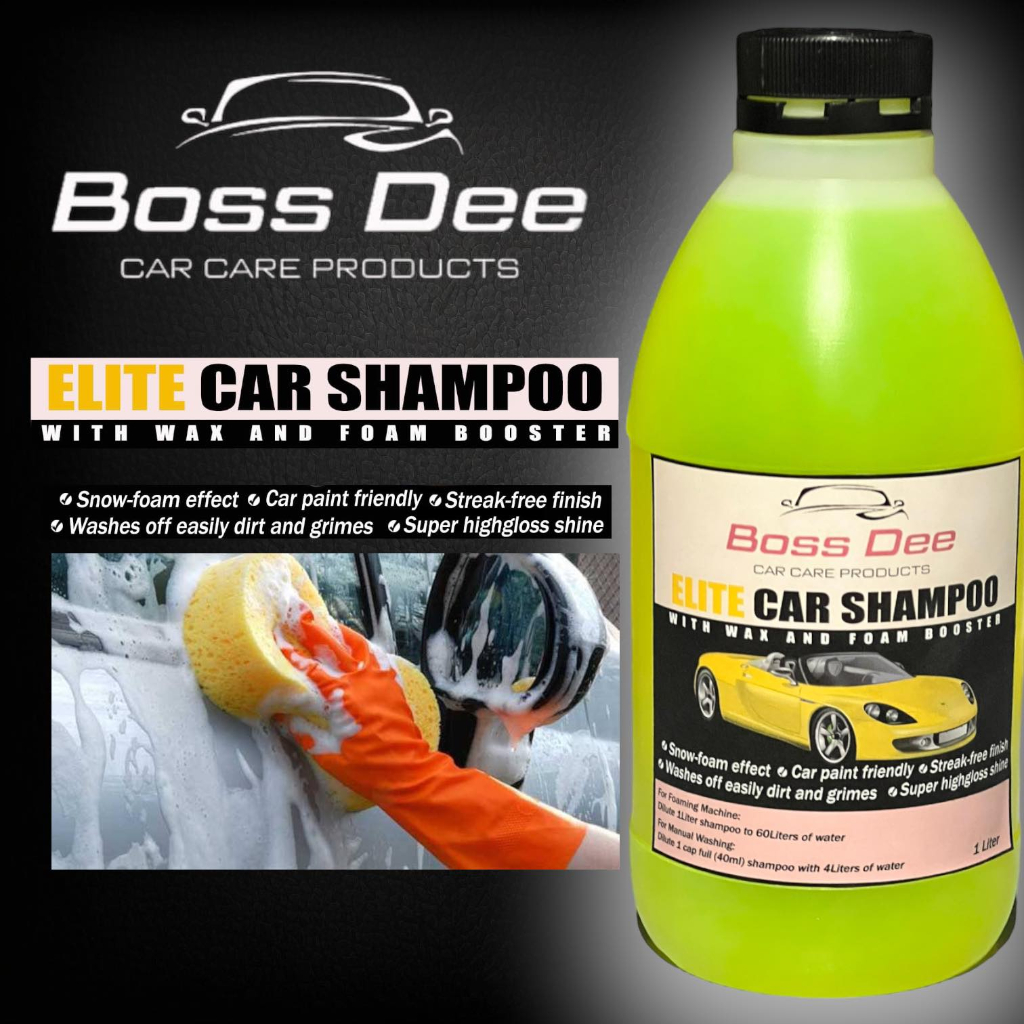 Boss Dee ELITE Car Bike Motor Shampoo with Wax and Foam Booster 1 Liter ...