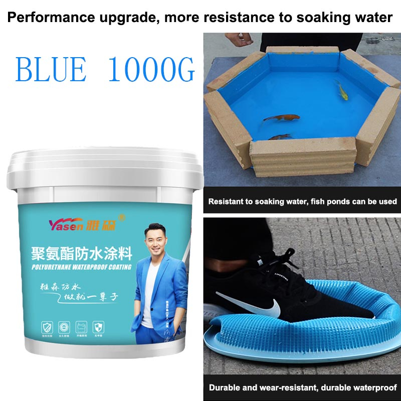 MONQIQI 1000G with brush Super Waterproof Sealant Glue Flexible Rubber Coating Roof Sealant ...