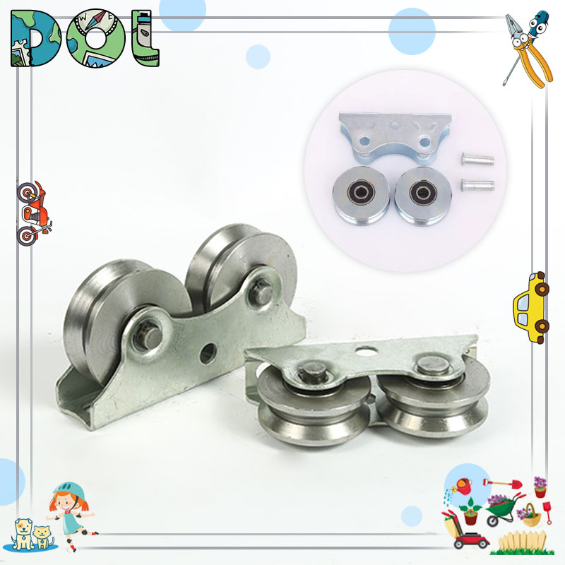 2-in-1 V-groove Conjoined Wheel Double Wheel Track Wheel Crane Rope ...