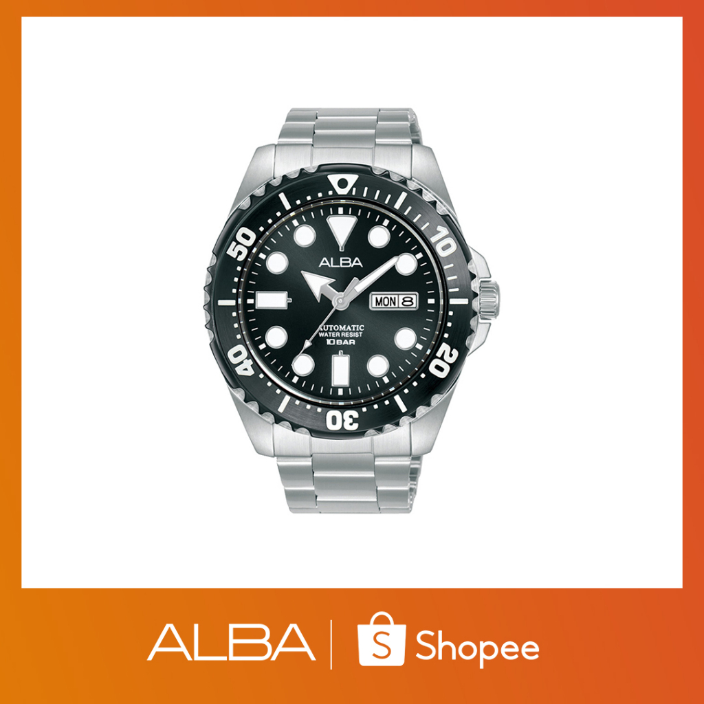 ALBA Philippines AL4485X1 Black Dial Stainless Steel Strap Men's ...