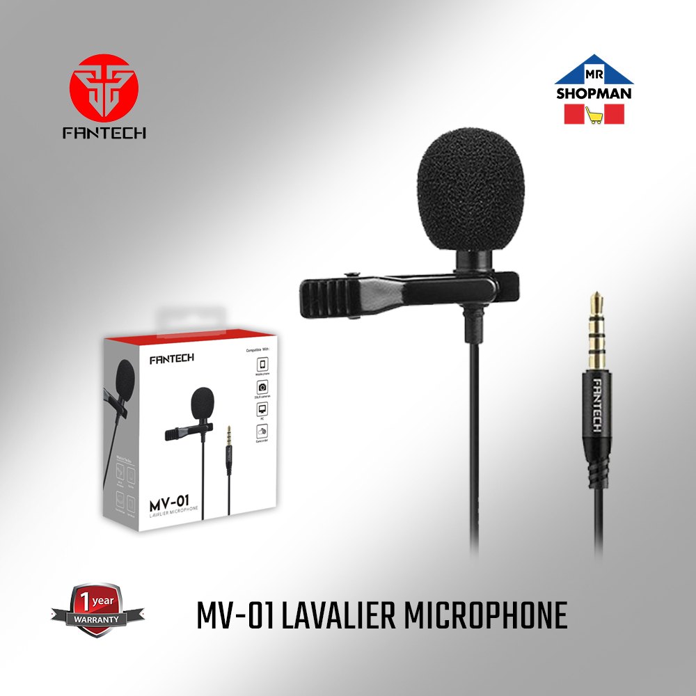 Fantech MV 01 Lavalier Microphone Mv01 Lapel Mic | Shopee Philippines