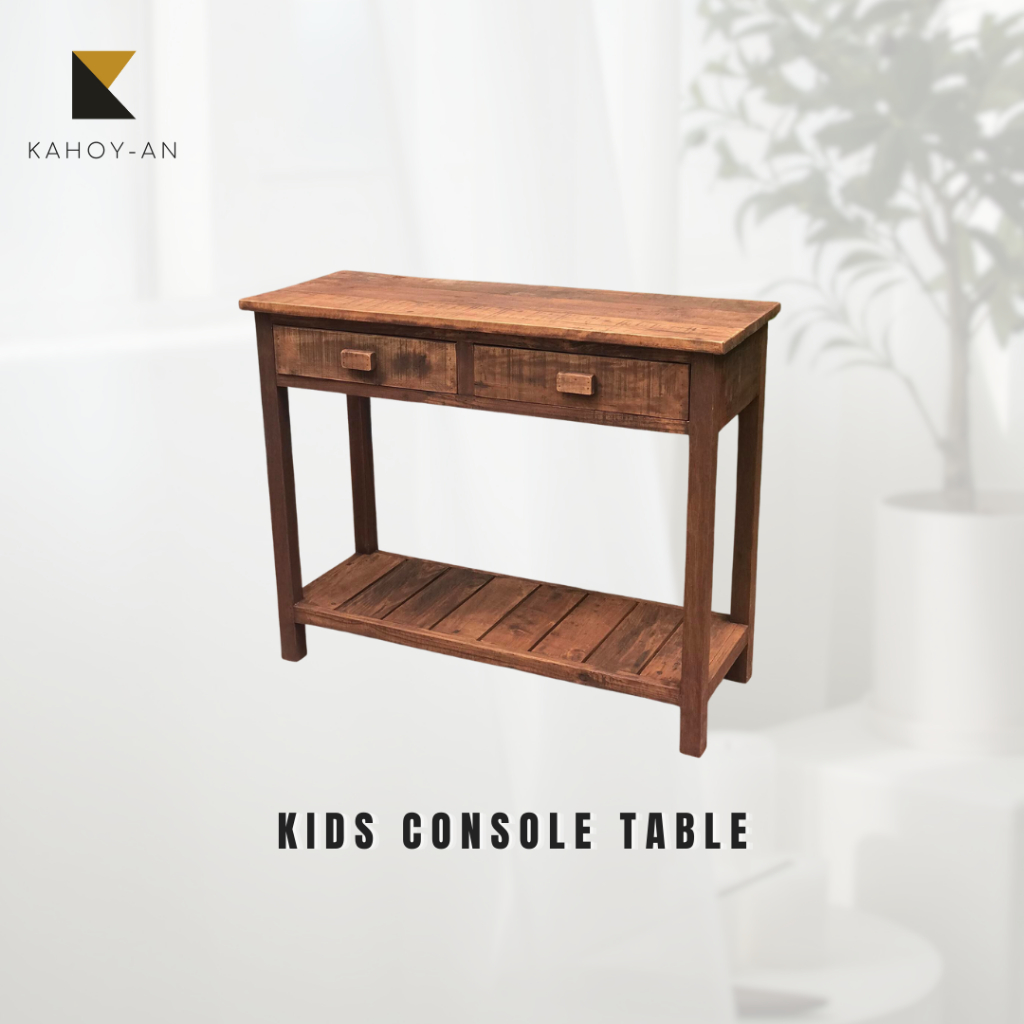 KIDS CONSOLE TABLE with 2 drawers, 75cm x 28cm x 60cm MINI CONSOLE ...