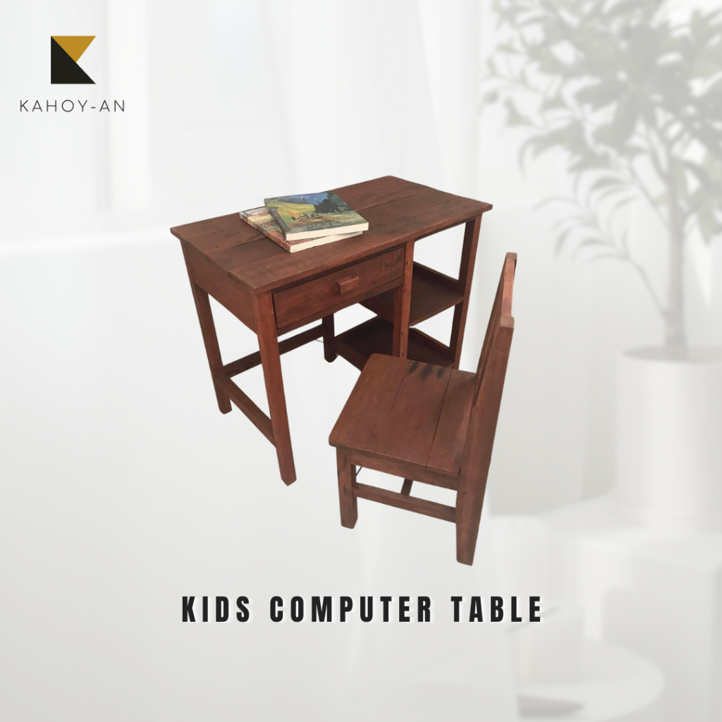 KIDS COMPUTER TABLE, Wooden Study Table, Homeschooling table, Preschool ...