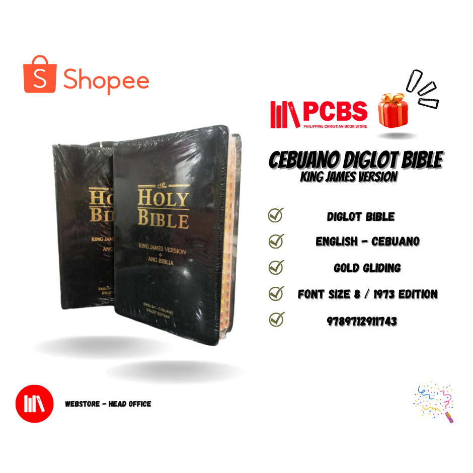 PCBS Cebuano - English KJV 1973 Holy Bible Diglot (FONT SIZE 8 ...