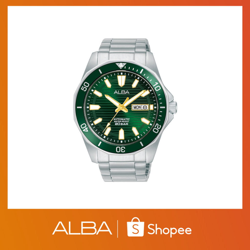 ALBA Philippines AL4449X1 Green Dial Stainless Steel Strap Men's ...