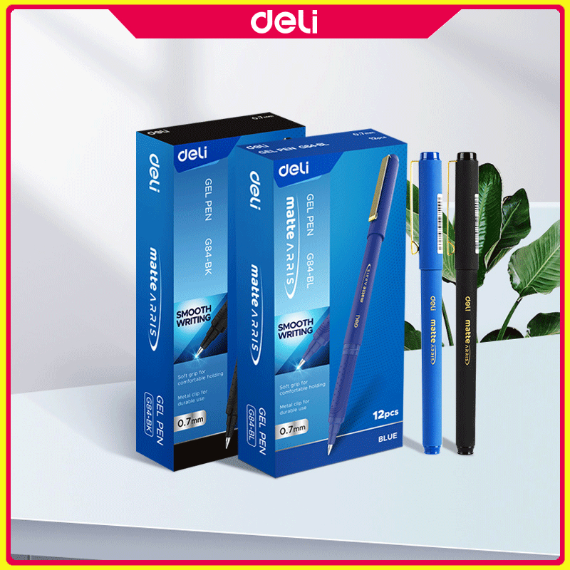 Deli Student Gel Pen 0.7mm Bullet Writing Sign Pen | Shopee Philippines