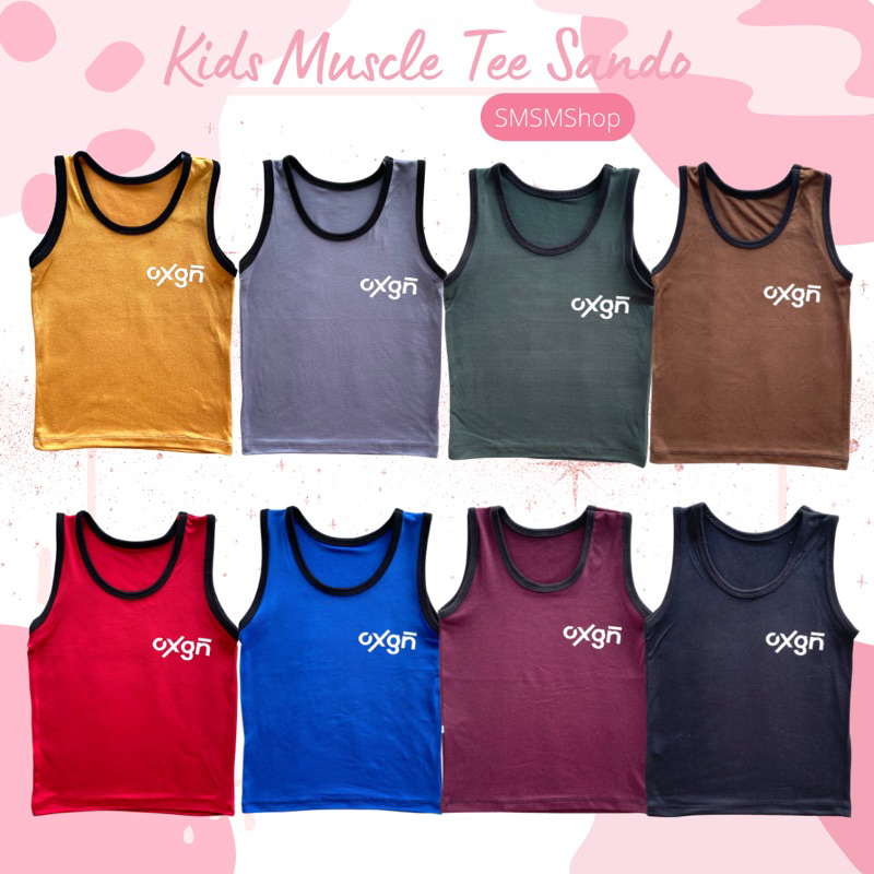 Kids Muscle Tee Sando (Printed) | Shopee Philippines