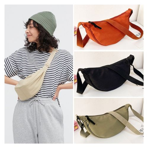 (Style 1-4) Dumpling Body Bag Crossbody Shoulder Chest Korean-Inspired ...