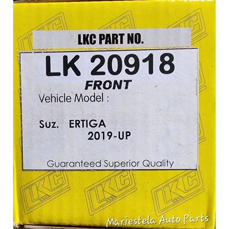 Brake Pad Front Suzuki Ertiga 2019 UP / Dezire ( LKC BRAND Malaysia ...