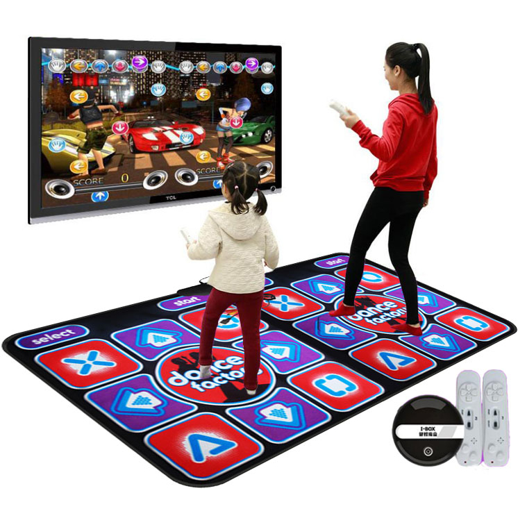 TV game pad double dancing mat wireless TV dancing pads with remote controller sense game ...