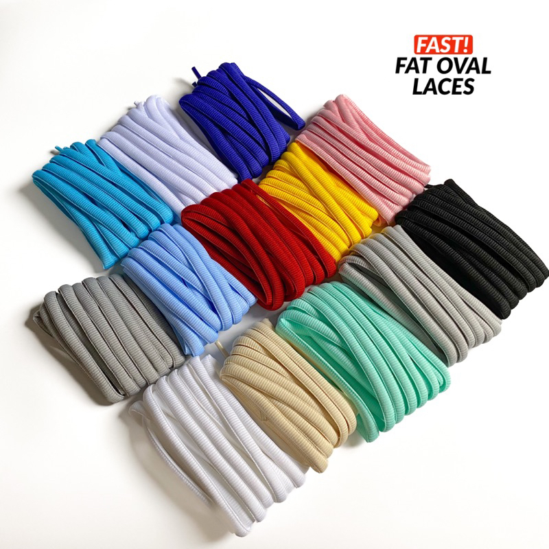LAZE.PH 1/2 THP / SB Fat oval shoe laces w/ FREE aglets (0.8-0.9cm ...