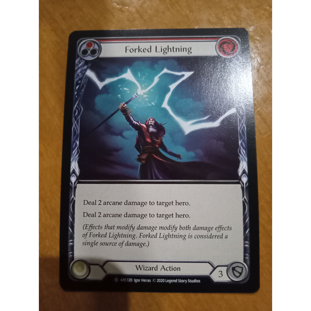 FAB Forked Lightning Super Rare Arcane Rising Flesh and Blood TCG ...