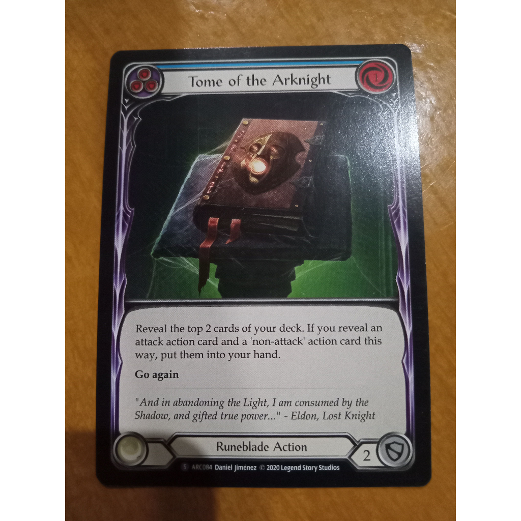 FAB Tome of the Arknight Super Rare Arcane Rising Flesh and Blood TCG ...