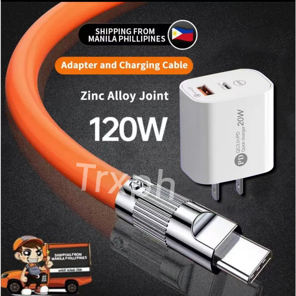 Charger Set 3.0 Fast Charger PD QC Charger Adapter 1m Fast Liquid ...