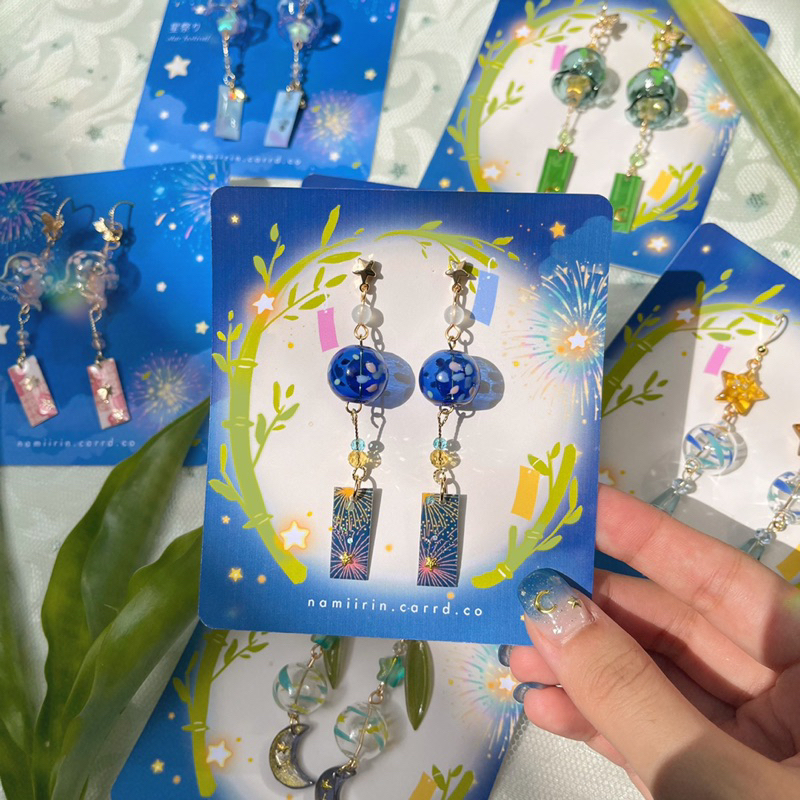 Star Festival Jewelry Collection ☆ﾟ.*･｡ﾟ handmade earrings and ...
