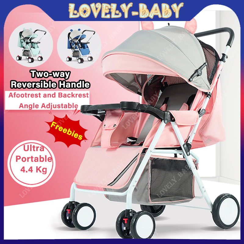 【Free Shipping】Foldable Baby Stroller Two-Way Portable Stroller For ...