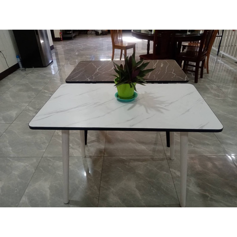 80x80cm square Wooden Legs Dining Table/Study Table black and white ...