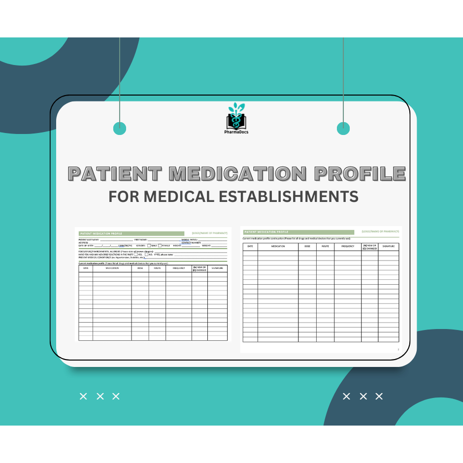Patient Medication Profile Form Pad for PHARMACIES | Shopee Philippines