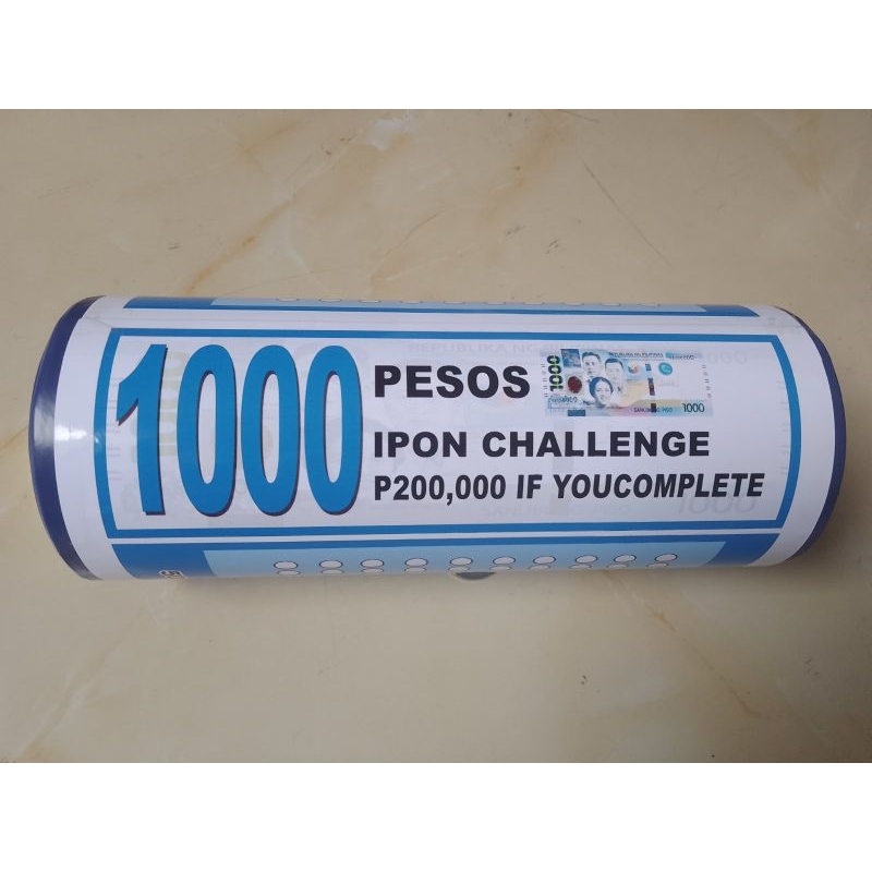 1000 Pesos Bill Ipon Challenge Alkansya 9inches 200,000 if you Complete ...