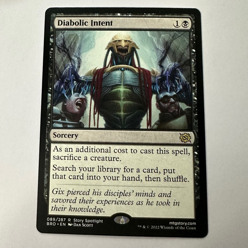 DIABOLIC INTENT | BRO BROTHERS’ WAR | BLACK | MTG MAGIC THE GATHERING ...