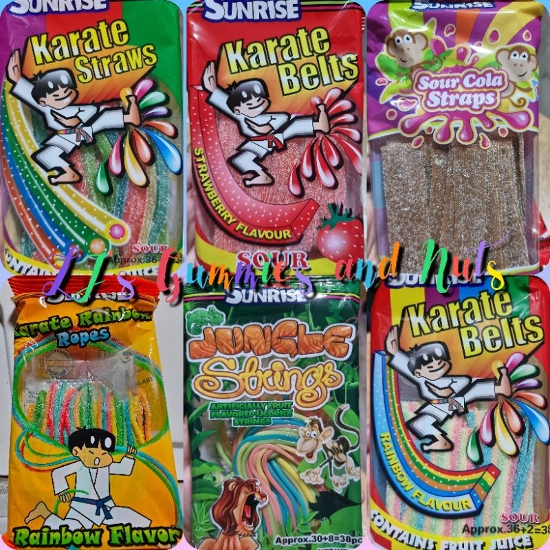 Sunrise Karate Belts (Rainbow, Strawberry, Ropes, Cola, Straw ...