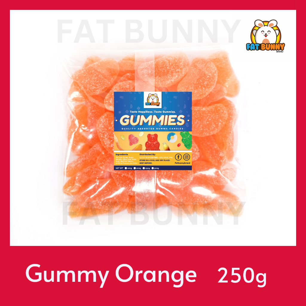 Fat Bunny Gummy Orange 250g Gummies Candy (Approximately 50 pcs) | Shopee Philippines