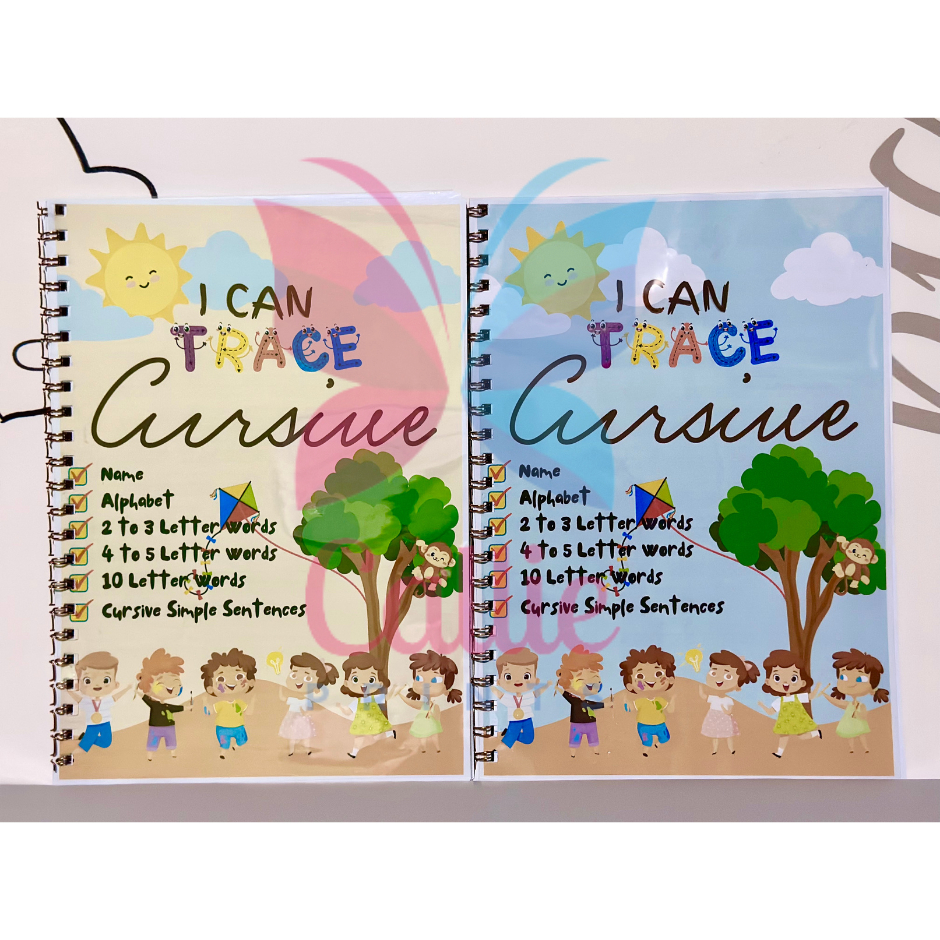 CURSIVE TRACING WORKSHEET HIGH QUALITY PRINT FOR KIDS RING BINDED| 40 ...