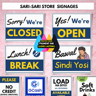 SARI-SARI STORE A4 LAMINATED SIGNAGES /250 MICRONS FILM (MAKAPAL ...