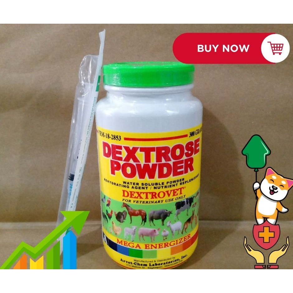 Dextrovet Dextrose Powder Mega-Energizer (300g) with 1 FREE SYRINGE ...