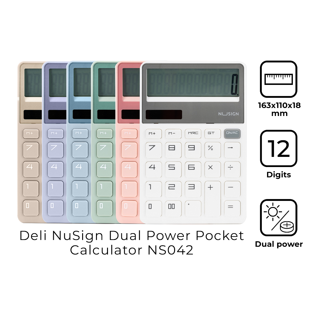 Deli NS042 NuSign Pocket Calculator | Shopee Philippines