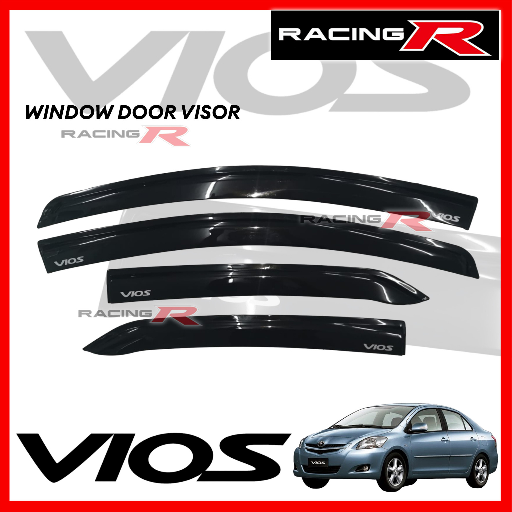 Toyota Vios Batman 2008 to 2013 OEM Window Door Rain Visor Black ...