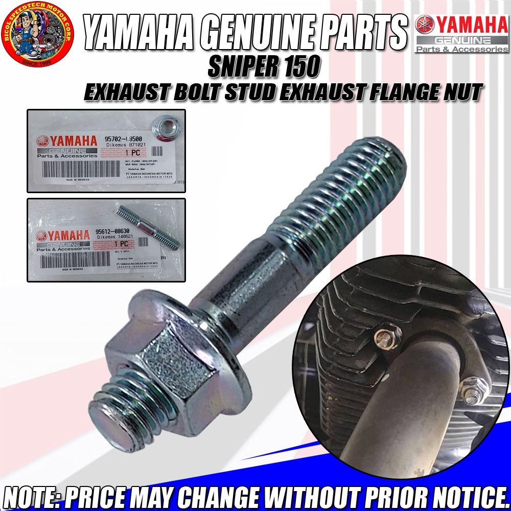 SNIPER 150 EXHAUST BOLT STUD EXHAUST FLANGE NUT (YGP) (GENUINE: 95612 ...