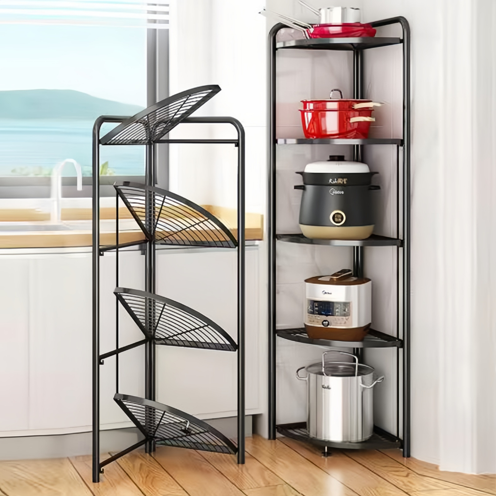 3/4 Layer Corner Bathroom Rack Triangular Bathroom Corner Organizer ...