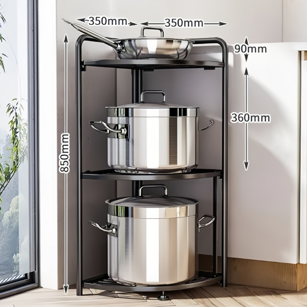 3/4 Layer Corner Bathroom Rack Triangular Bathroom Corner Organizer ...