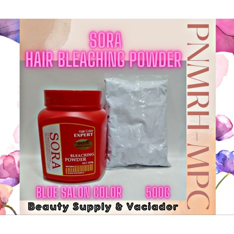 Sora Hair Bleaching Powder 500g (Blue Salon Color) | Shopee Philippines