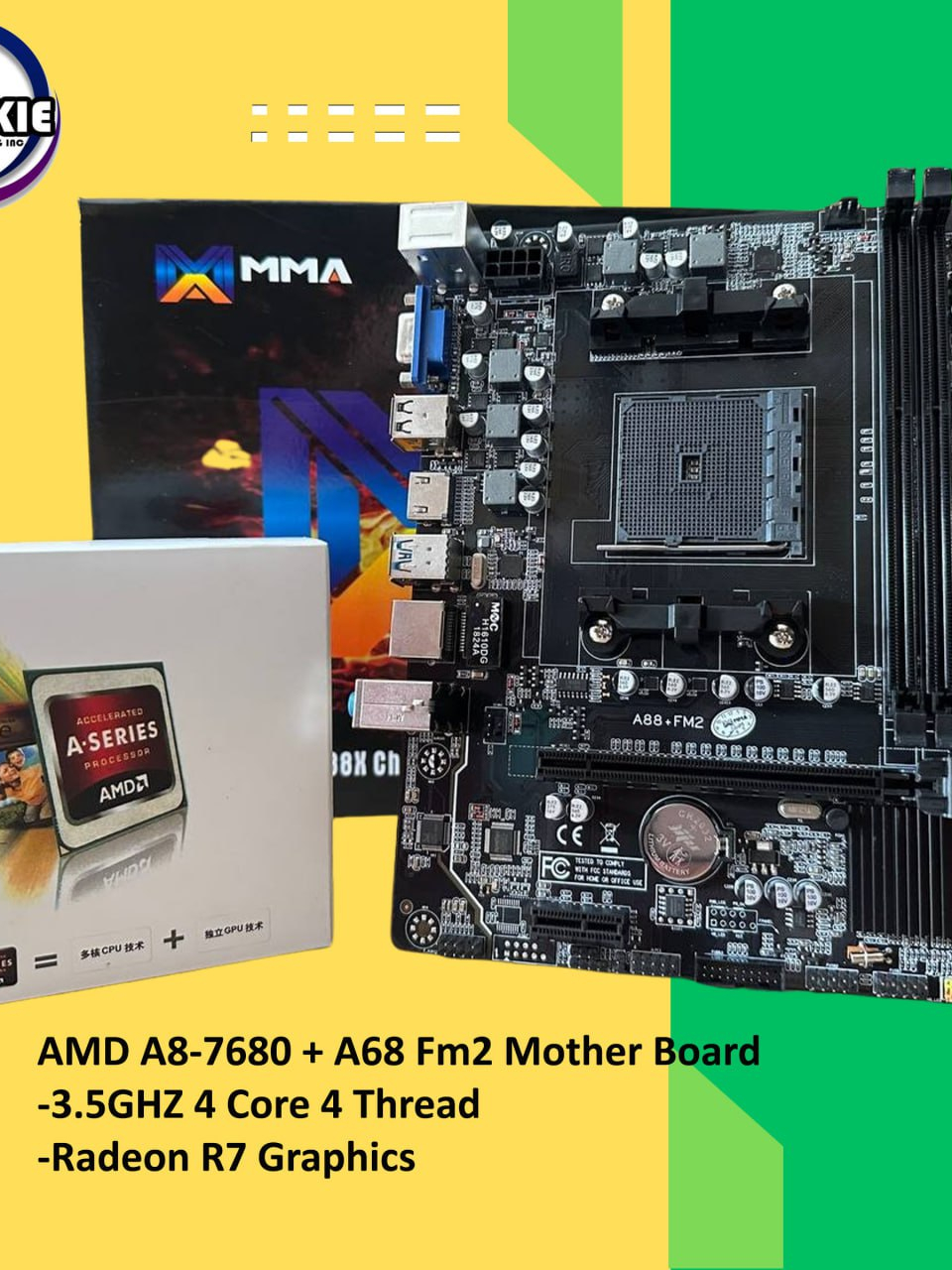 AMD A8-7680 APU 3.5GHZ/4C/4T/4MB/ RDN-R7/ FM2+ Bundle MMA Fm2+ A88X Box Type Brandnew | Shopee ...