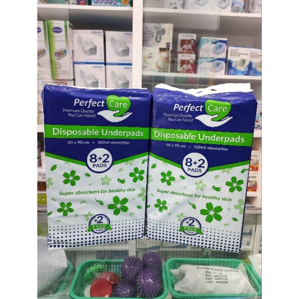 Underpads Disposable 10pc, Perfect Care (60cm x 90cm) | Shopee Philippines