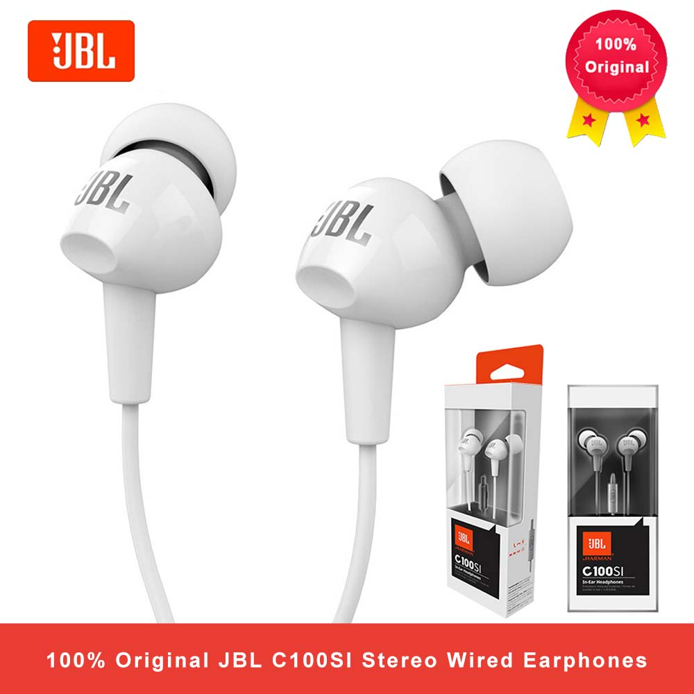 Jc Lewis JBL C100SI 3.5mm Wired Bass Stereo Headphones For Android IOS ...
