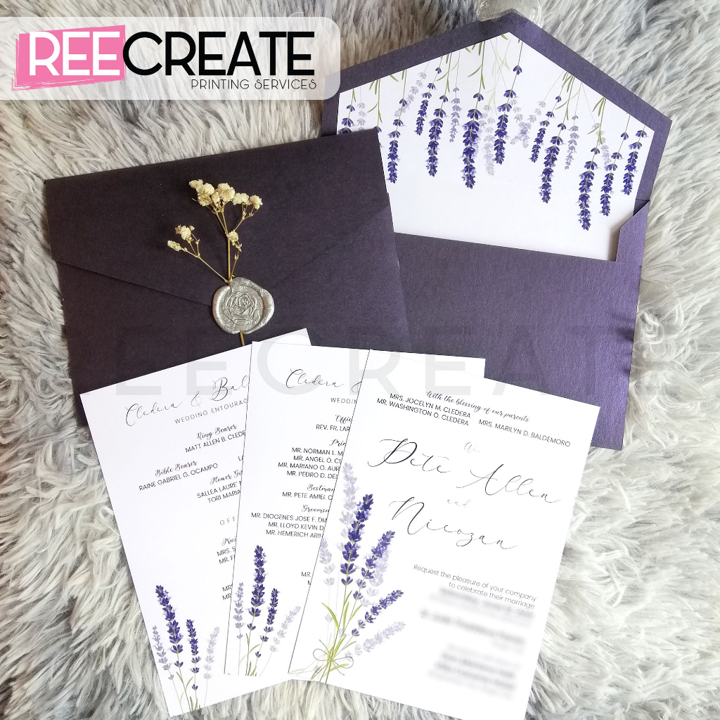 5R size - Simple and Affordable Wedding Invitation - Free Layout if ...