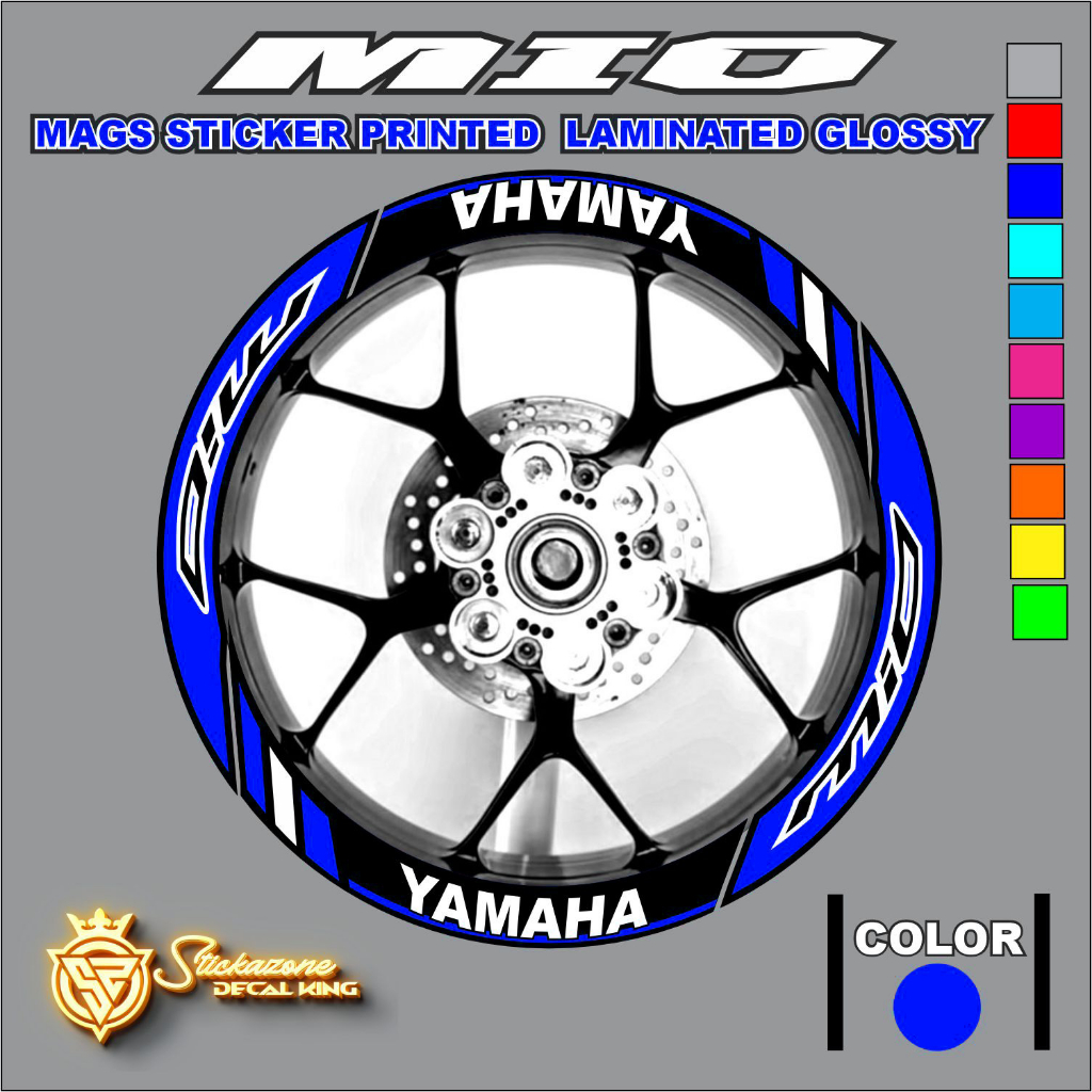 YAMAHA MIO MAGS STICKER DECALS PRINTED LAMINATED STICKAZONE | Shopee ...