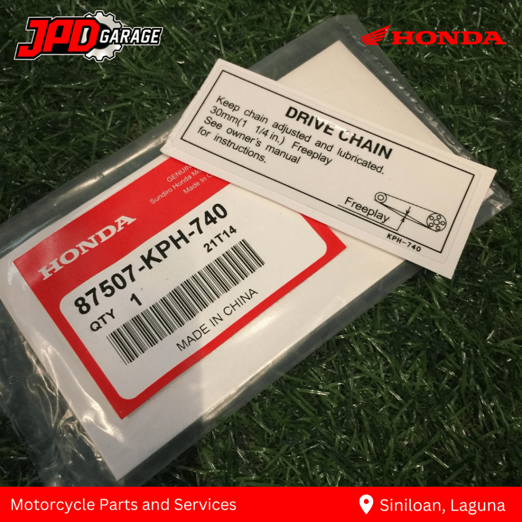 JPD Garage GENUINE Honda 87507-KPH-740 Sticker Label, Drive Chain | Shopee Philippines