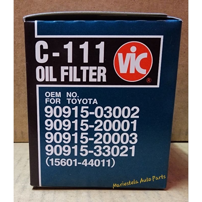 Original VIC Oil Filter C111 Toyota Revo / Fortuner / Innova / Rav4 ...