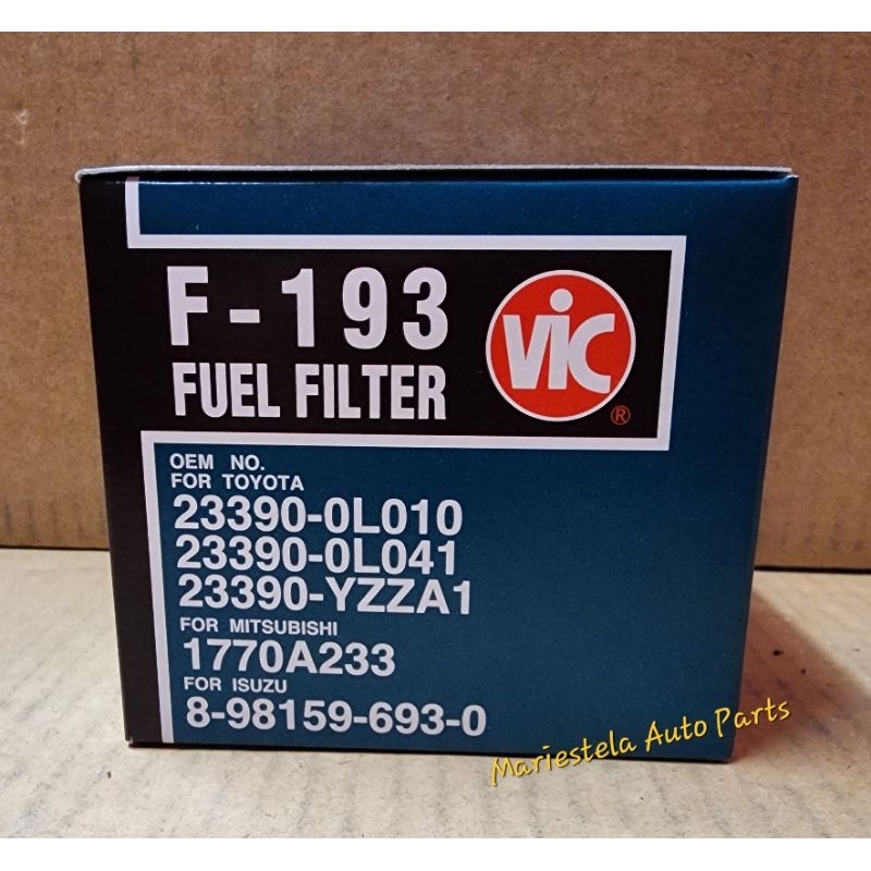 [ F-193 ] Original VIC Fuel Filter Toyota Innova / Hilux / Hiace ...