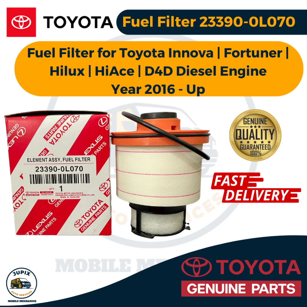 Toyota Fuel Filter for Innova | Fortuner | Hilux | HiAce D4D Diesel ...