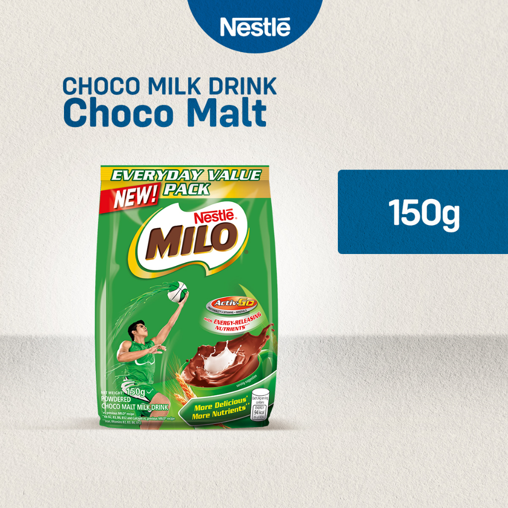 Milo Powdered Choco Malt Milk Drink 150g | Shopee Philippines