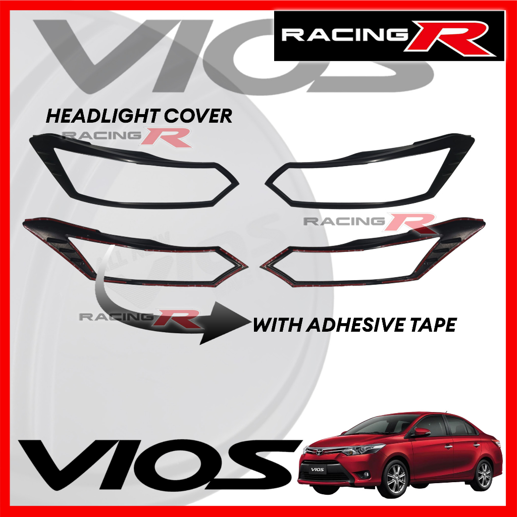 Toyota Vios Superman 2014 to 2018 Headlight Garnish Cover V1 Matte ...