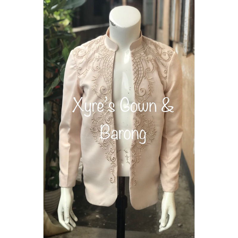 Piña Organza Blazer Coat Barong with Duchess lining | Shopee Philippines